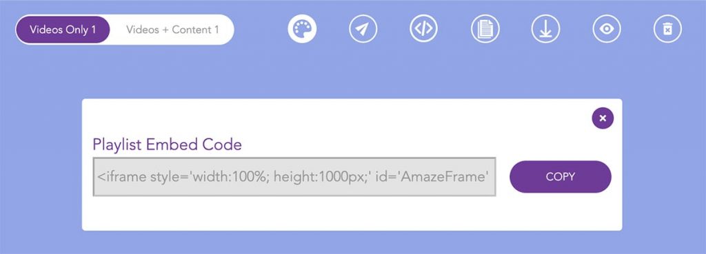 Embedded Playlists - amaze